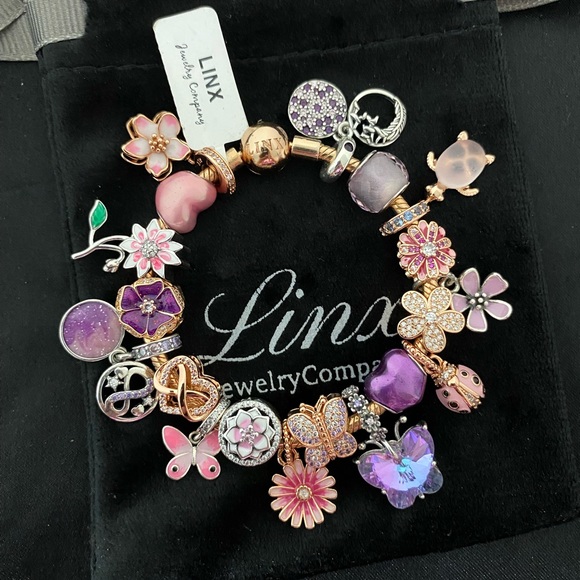 Linx | Jewelry | Linx Rose Gold Bracelet With Purple And Pink Themed ...